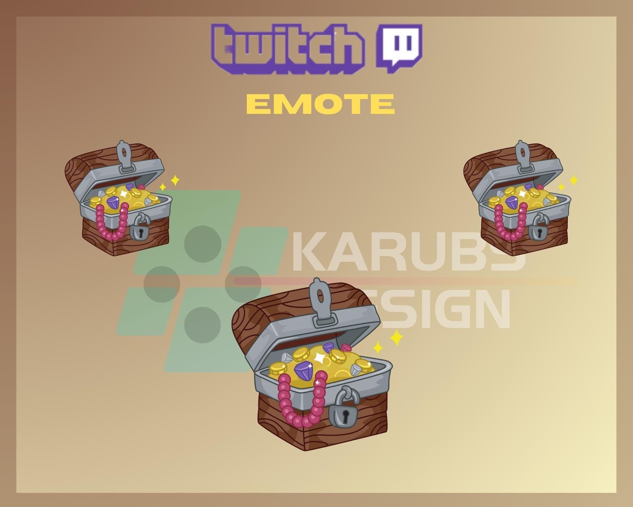 1 Twitch Emote, Loot Chest Emote, Community Emote, Treasure Chest Emote ...