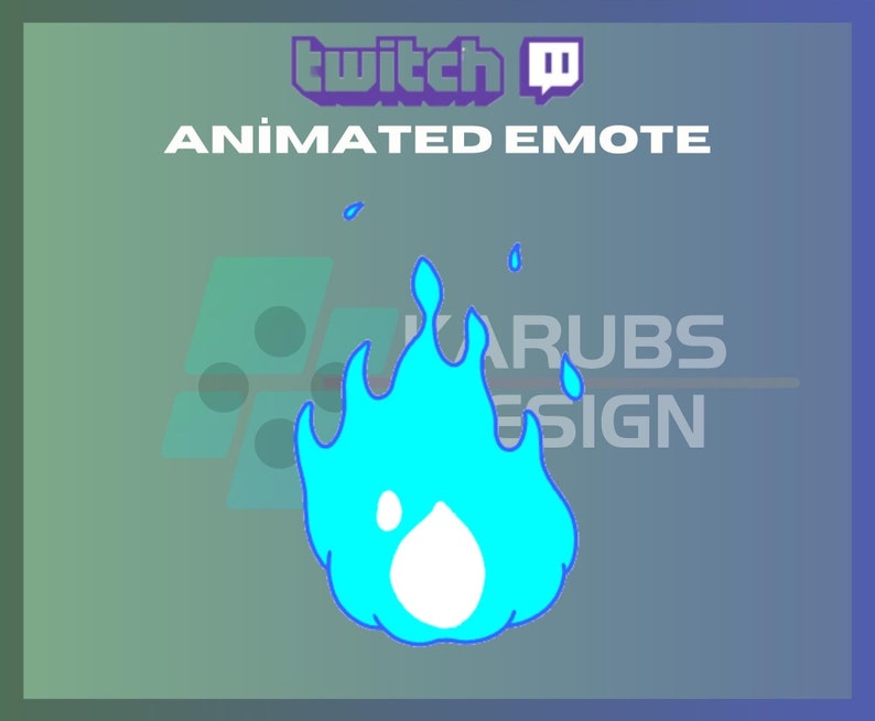 Animated Twitch Emote, Blue Fire Emote, Twitch Emote, Community Emote ...
