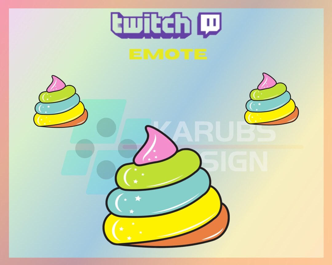 1 Twitch Emote, Rainbow Sh*t Emote, Pride Emote, LGBT Emote, Cute Sh*t ...