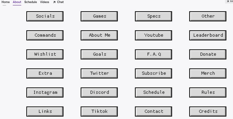 24x Twitch Panels Pack-pixel Pop up Twitch Panels, Minimal, Black and ...