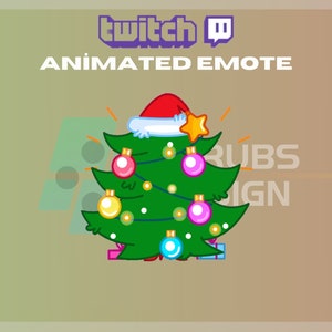 Animated Twitch, Kick Emote, Christmas Emote, Pine Tree Emote, Cute ...