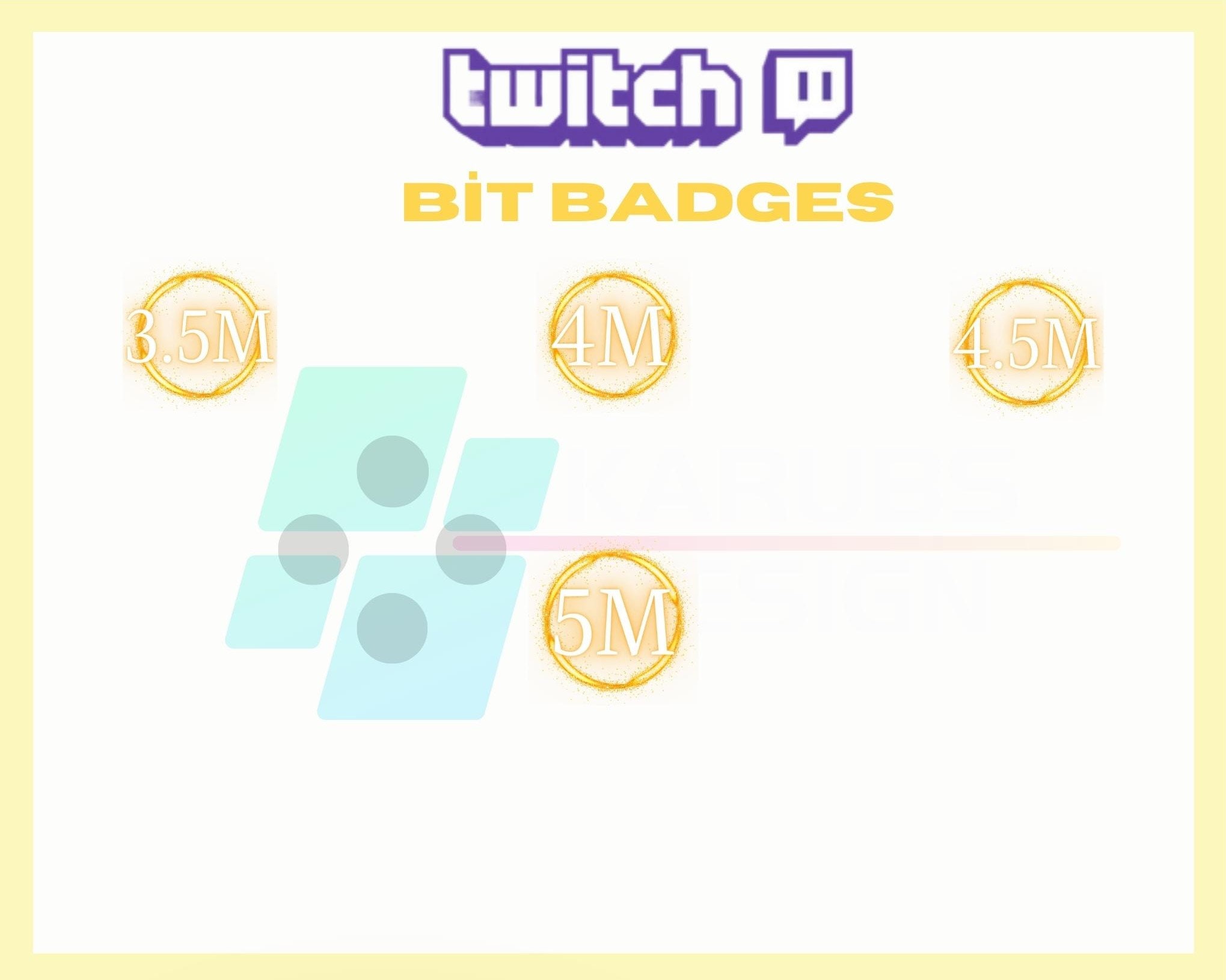 28x Gold Twitch Bit Badges, Twitch Emotes,cute Bit Badges,gold Color ...