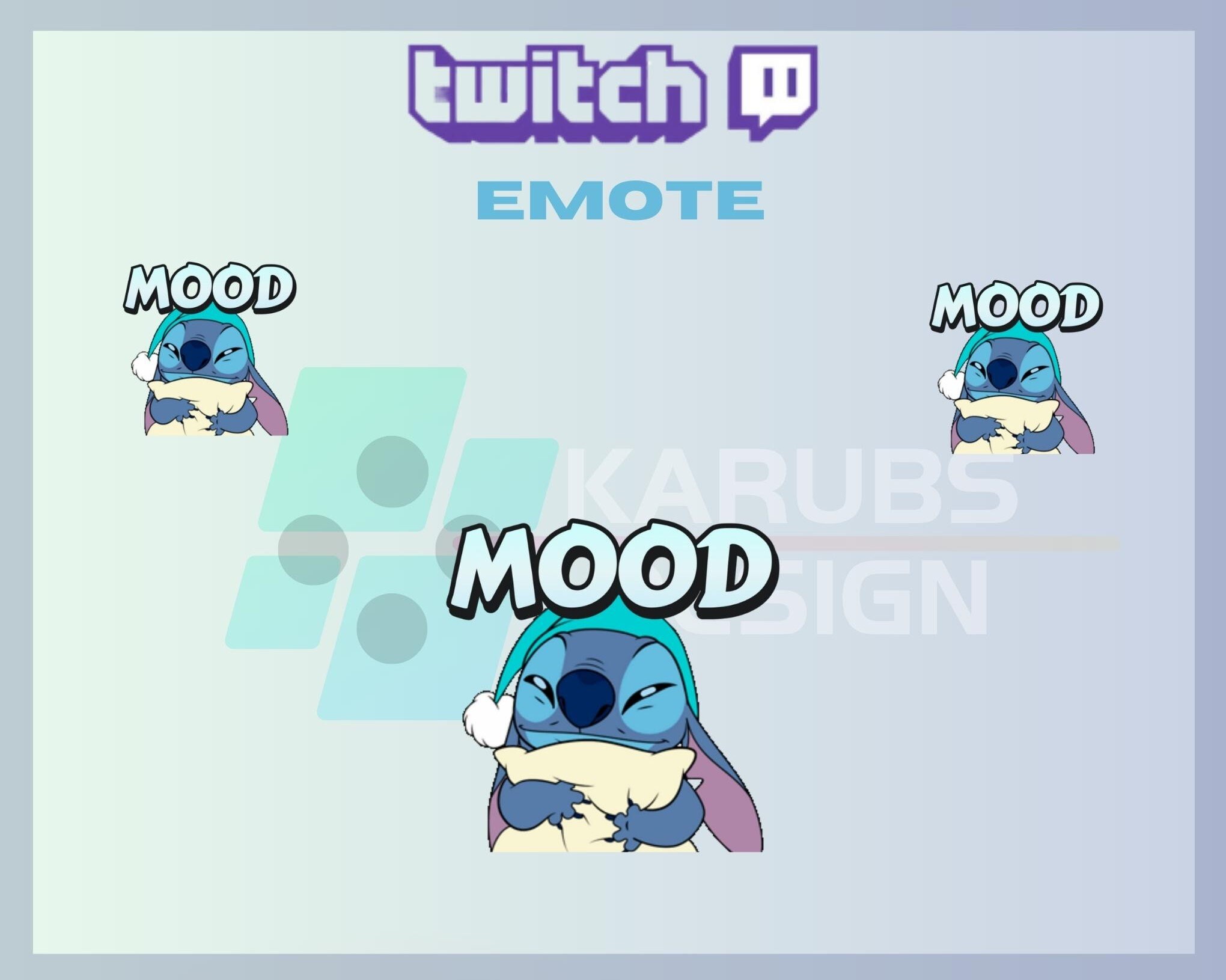 1 Twitch Emote, MOOD Sleepy Stitch Emote, Stitch Emote, Sleepy Emote ...