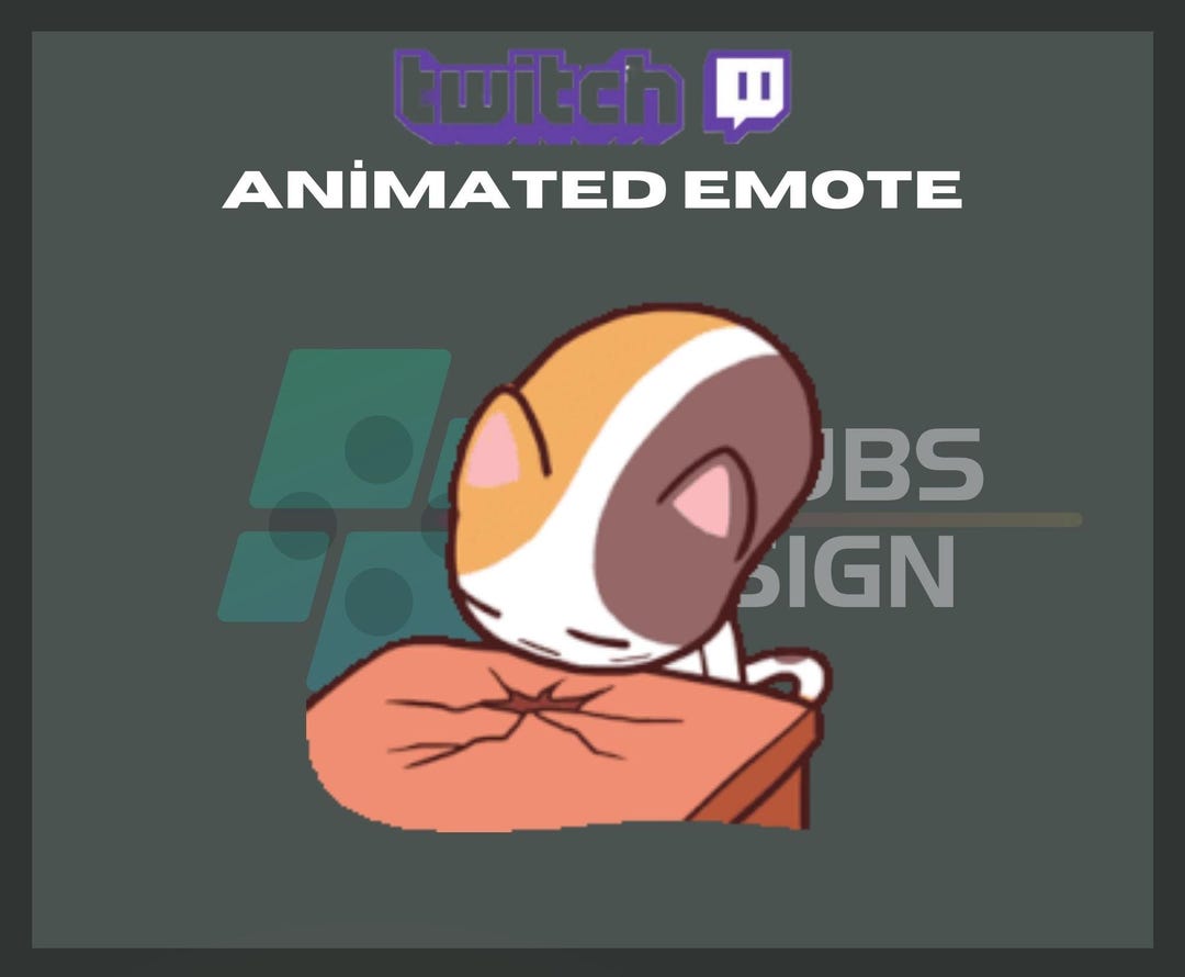 Animated Twitch, Kick Emote, Cat Emote, Funny Emote, Cute Cat, Hitting ...