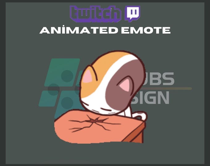Animated Twitch, Kick Emote, Cat Emote, Funny Emote, Cute Cat, Hitting ...