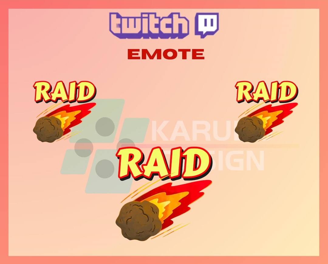 1 Twitch Emotes, Raid Emote, Meteor Shower Emote, Meteor Raid Emote ...