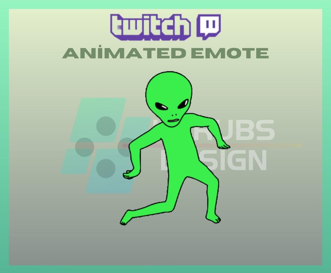 Animated Twitch, Kick Emote, Dancing Alien Emote, Dance Emote, Cute ...