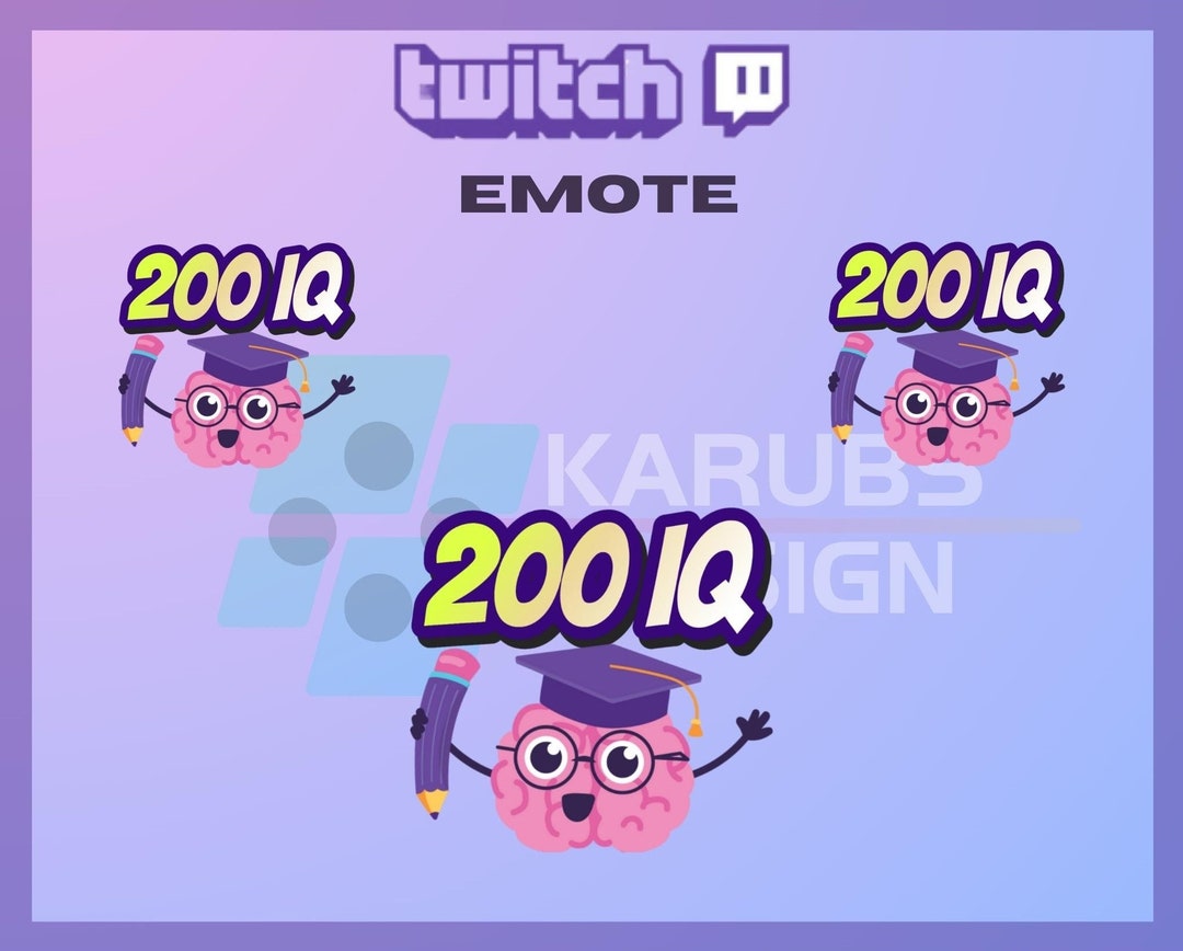 1 Twitch Emote, 200 IQ Brain Emote, Hardworking Brain, Kawaii Brain ...