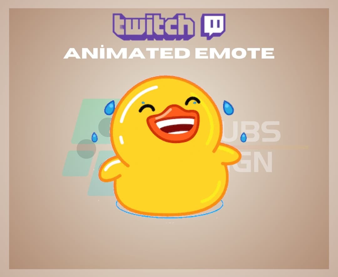 Animated Twitch Emote, Duck Laughing Emote, Cute Emote, Funny Emote ...
