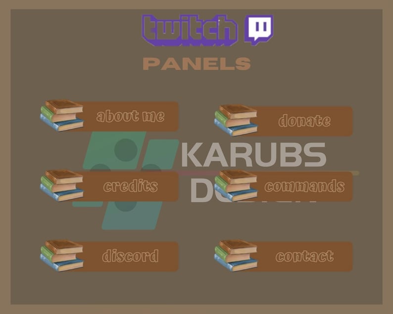 24x Twitch Panels Pack book Twitch Panel Booktok Reading - Etsy
