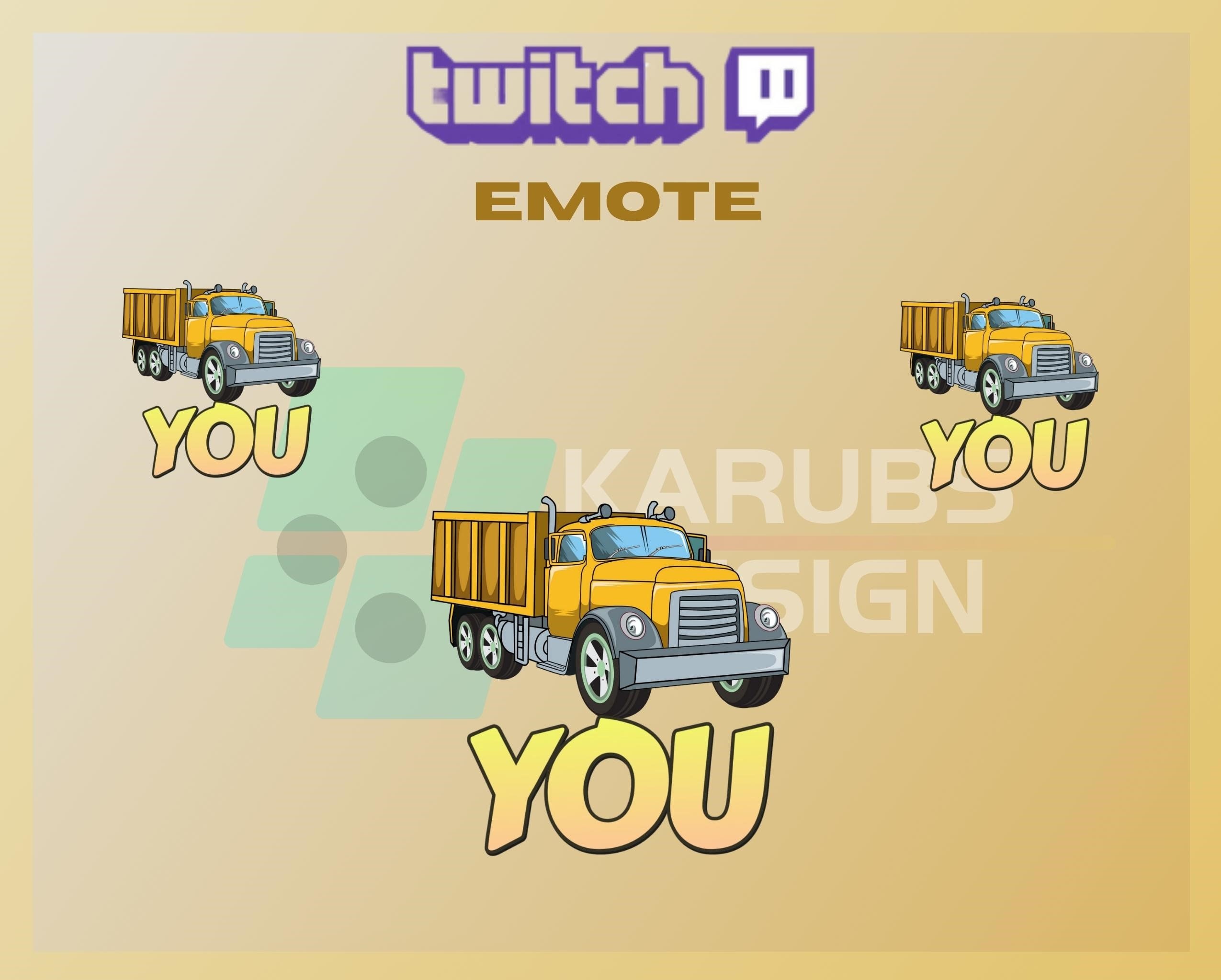 1 Twitch Emote, Truck You Emote, Funny Emote, Fu You Emote, Pun Emote ...