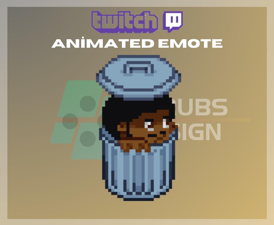 Animated Twitch,kick Emote, Trash Can Boy Emote, Pixel Emote, Cute ...