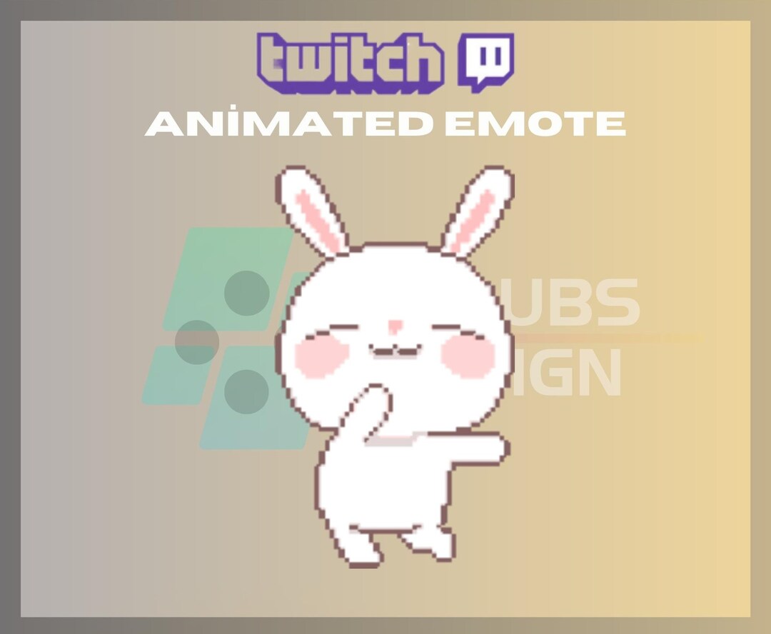 Animated Twitch Emote, Dancing Bunny Emote, Cute Emote, Pixel Emote ...