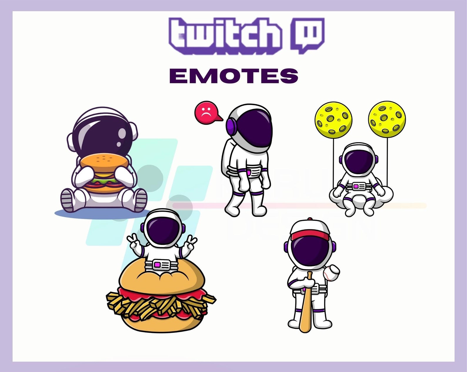 30 Twitch Emotes, Astronaut Emote Pack, Space, Dab,astronaut,planets ...