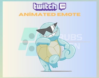 Animated Twitch, Kick Emote, Squirtle Emote, Walking Squirtle, Cute ...