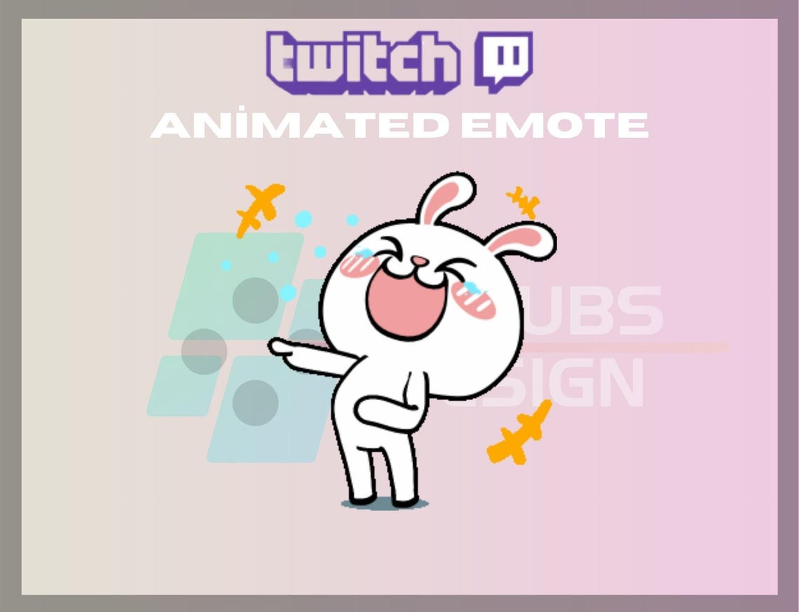 Animated Twitch, Kick Emote, Bunny Emote, Cute Emote, Haha Emote ...