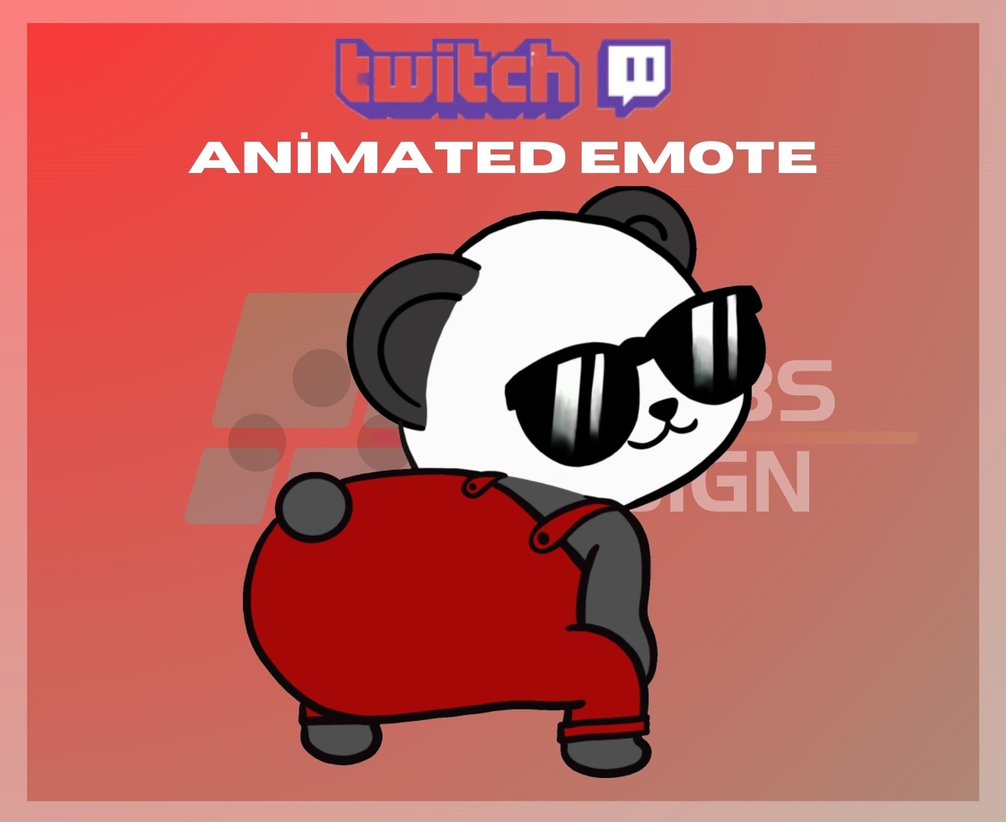 Animated Twitch Emote, Panda Emote, Twerk Emote, Red Overalls Emote ...