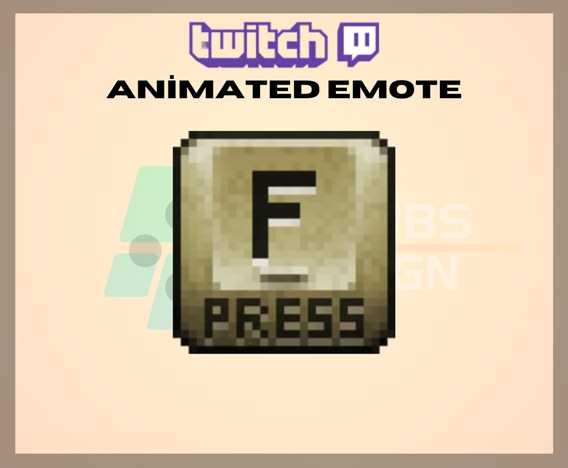 Animated Twitch Emote, Press F Emote, Community Emote, Pixel Emote, F ...