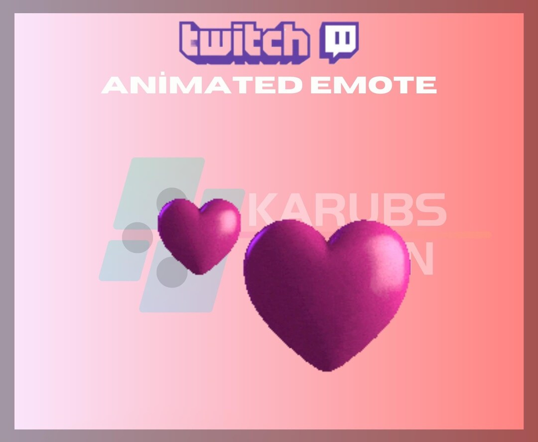 Animated Twitch Emote, Flying Hearts Emote, Cute Hearts Emote, Heart ...