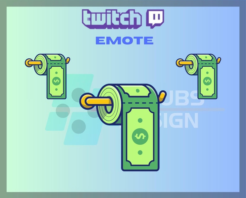 1 Twitch Emote, Money Toilet Paper, Rich Emote, Discord Emote, Twitch ...