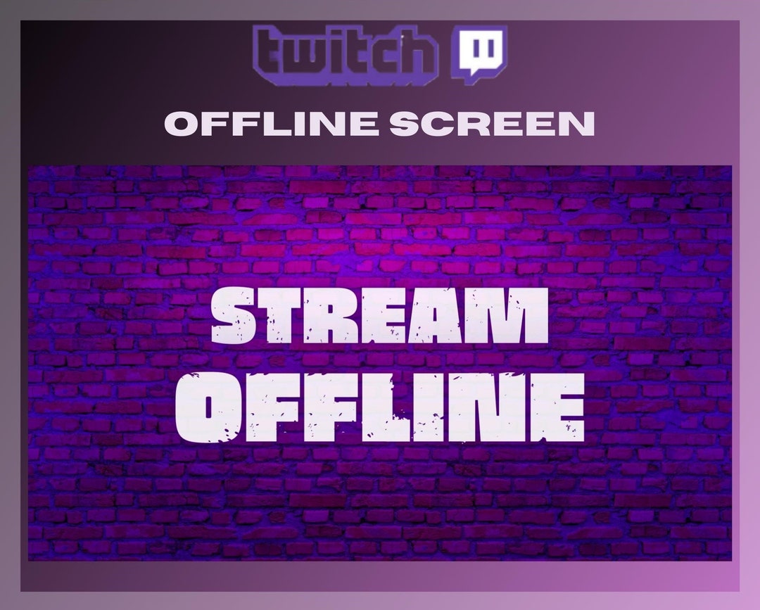 Twitch Banner Offline Screen Streaming, Neon Brick Backround, Neon ...