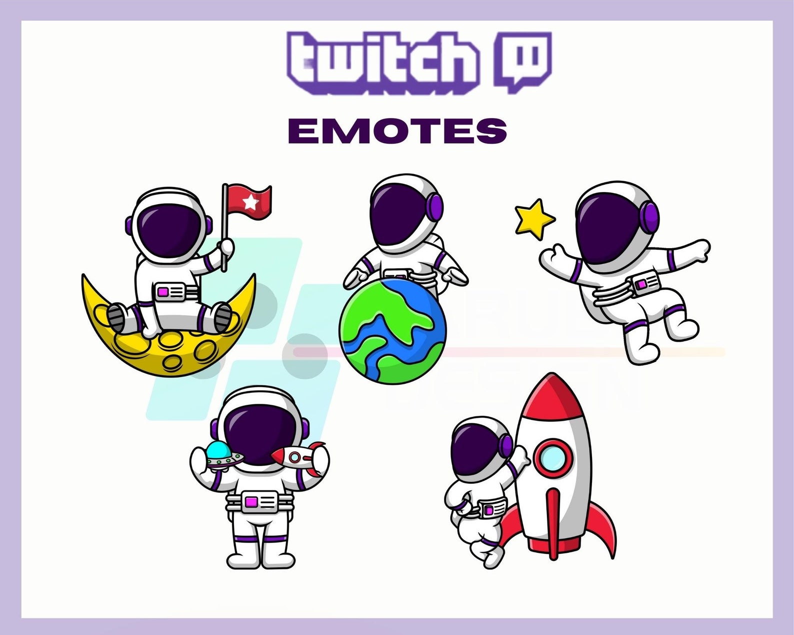 30 Twitch Emotes, Astronaut Emote Pack, Space, Dab,astronaut,planets ...