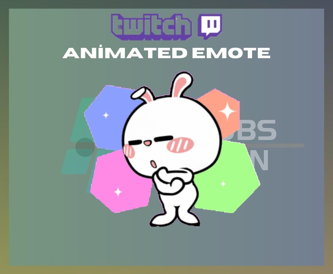 Animated Twitch Emote Party Bunny Emote Cute Bunny Emote - Etsy