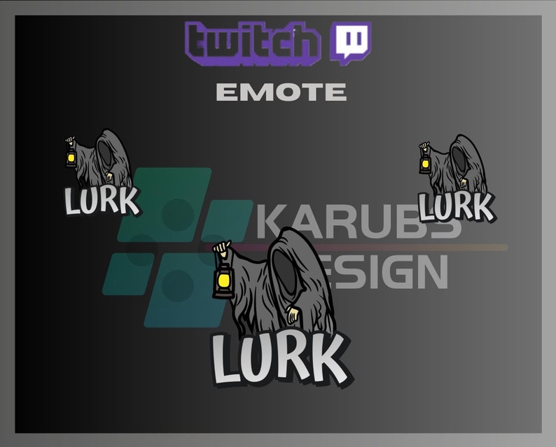 1 Twitch Emote, Lurk Ghost Emote, Lurk Emote, Ghost Emote, Community ...