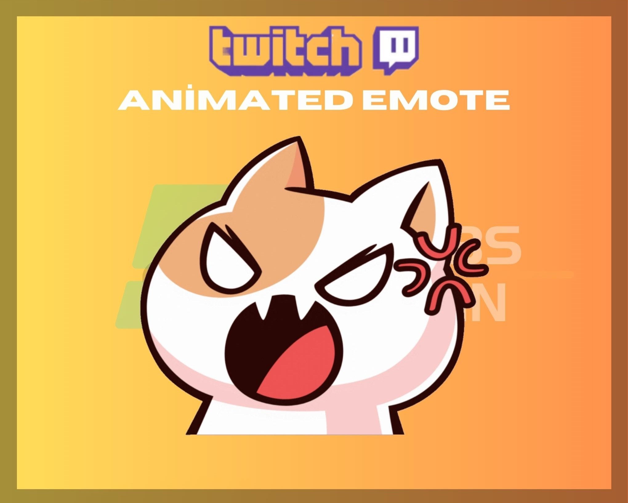 Emote animado de Twitch Emote animado de gato lindo Emote de - Etsy México