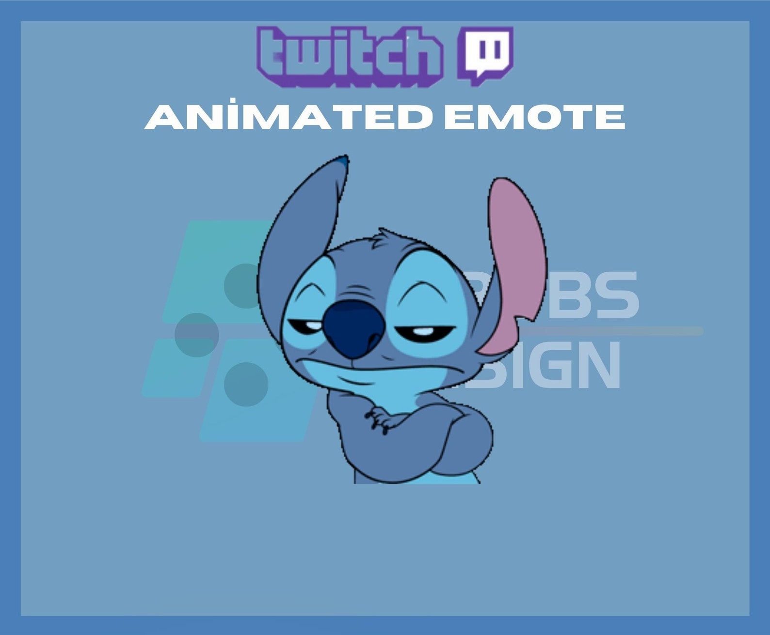 Animated Twitch Emote, Stitch Nope Emote, Cute Emote, No Emote ...