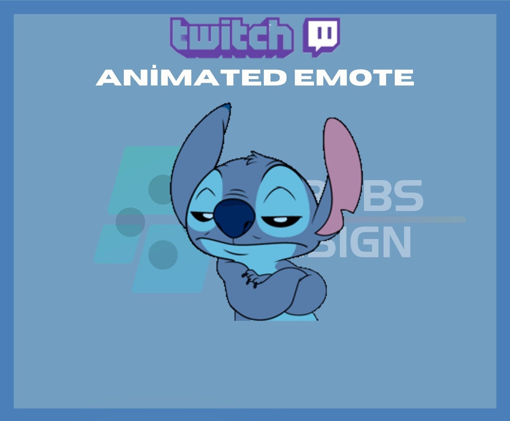 Animated Twitch Emote, Stitch Nope Emote, Cute Emote, No Emote ...