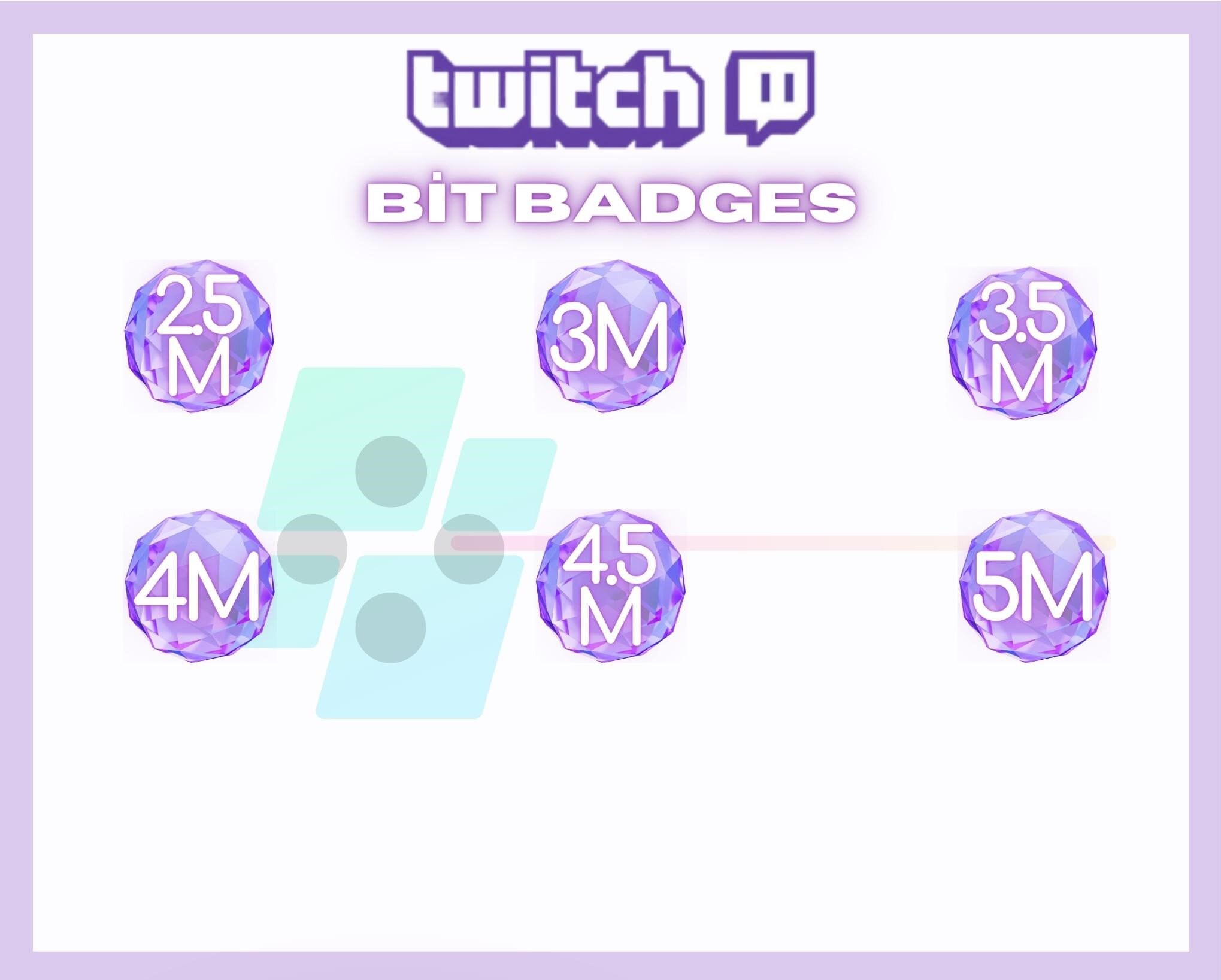 30x Gemstone Twitch Bit Badges, Crystal Gem Bit Badges, Twitch Bits Tier Badges,for Streamers ...
