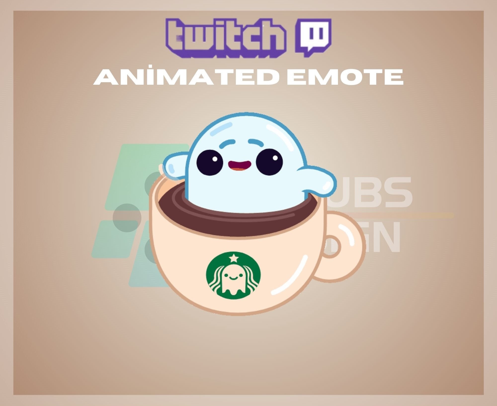 Animated Twitch Emote, Coffee Emote, Cute Emote, Ghost Emote, Coffee ...