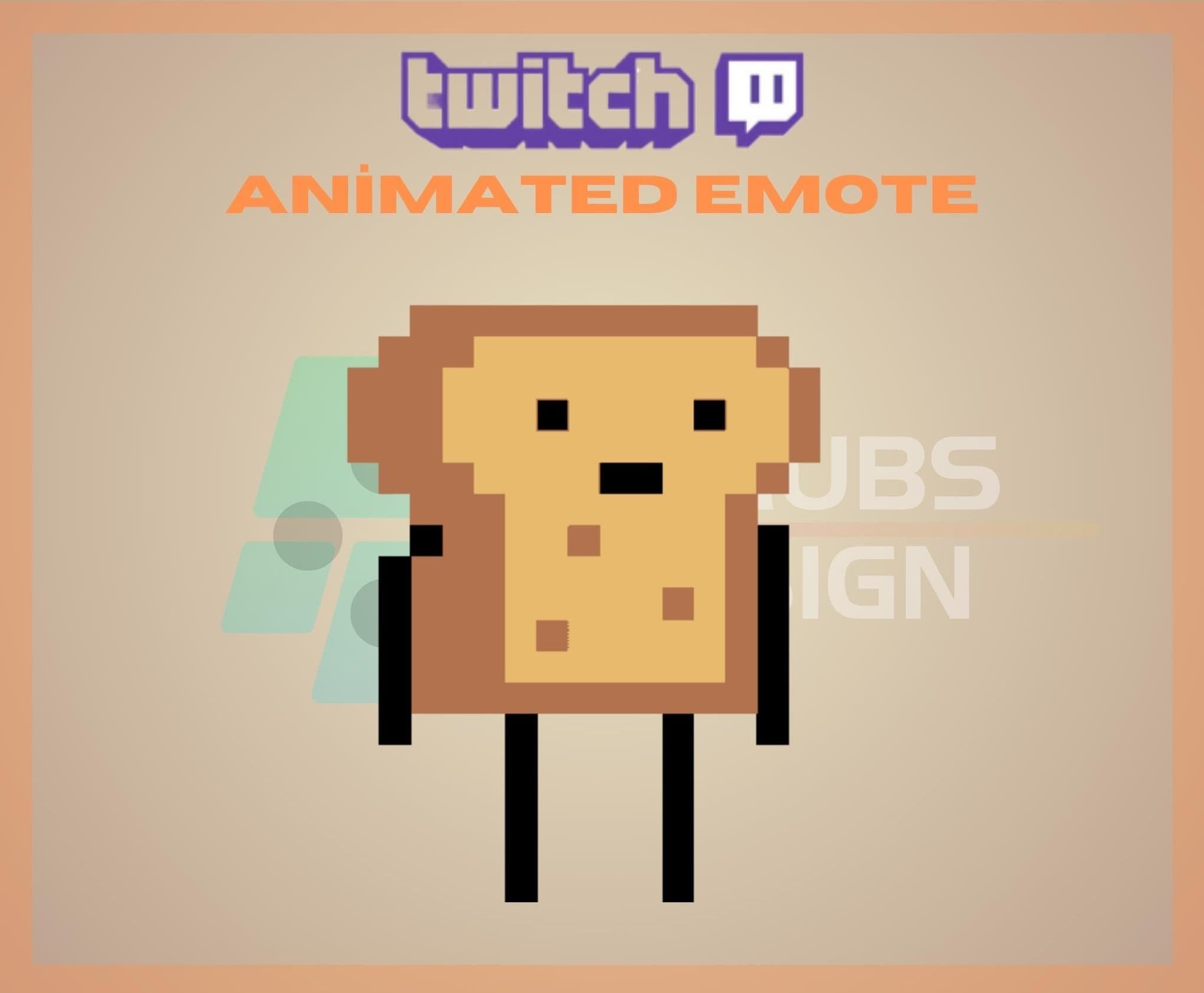 Animated Twitch Emote, TOAST Dancing Emote, Food Emote, Cute Emote ...