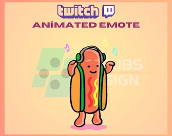 Animated Twitch Emote, Dancing, Glizzy / Hotdog / Weenie, for Streamers ...