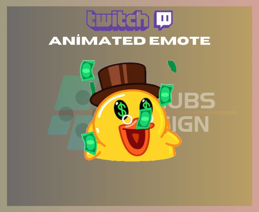 Animated Twitch, Kick Emote, Donation Duck Emote, Cute Emote, Animal ...