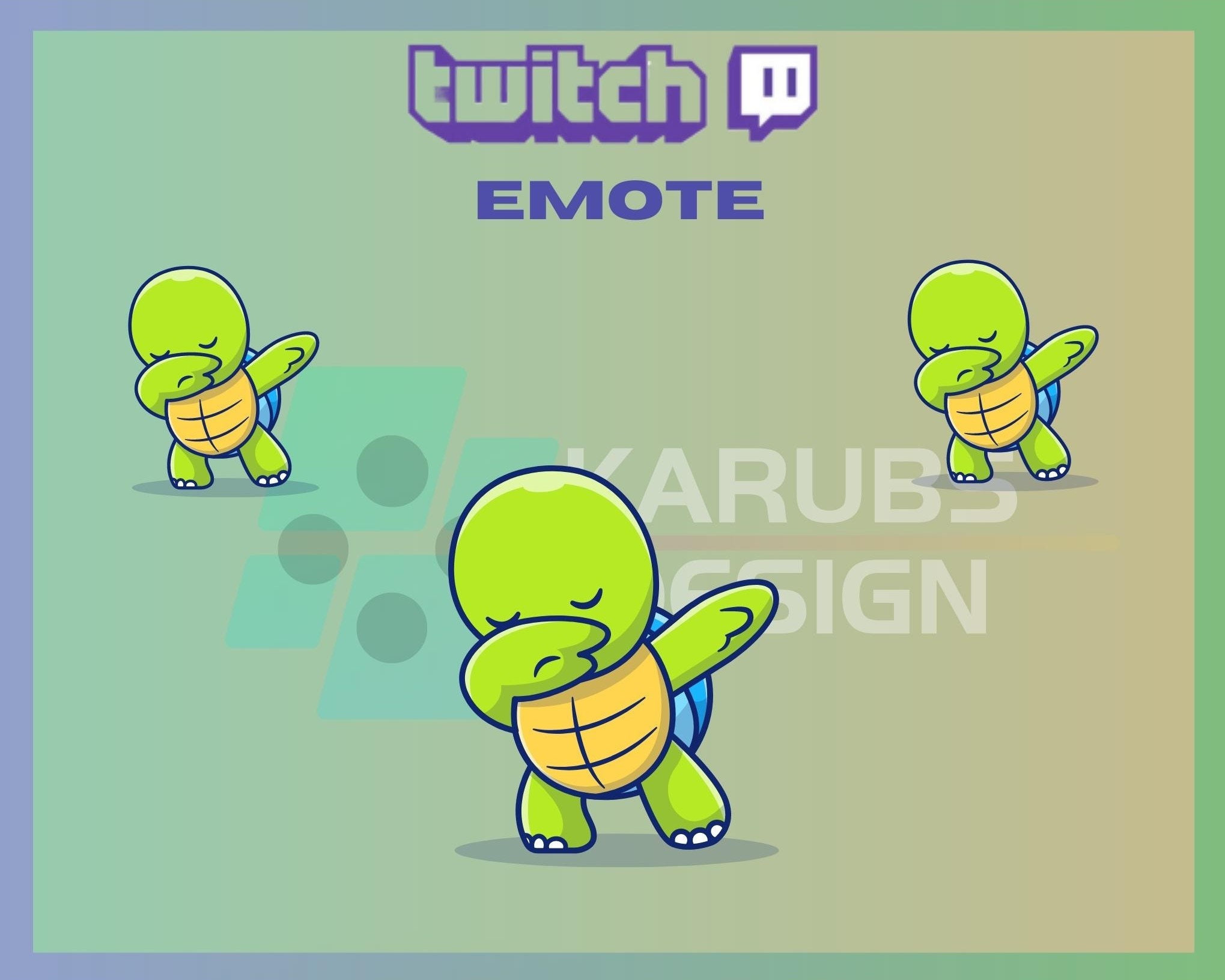1 Twitch Emote, Turtle Dab Emote, Cute Emote, Animal Emote, Community ...