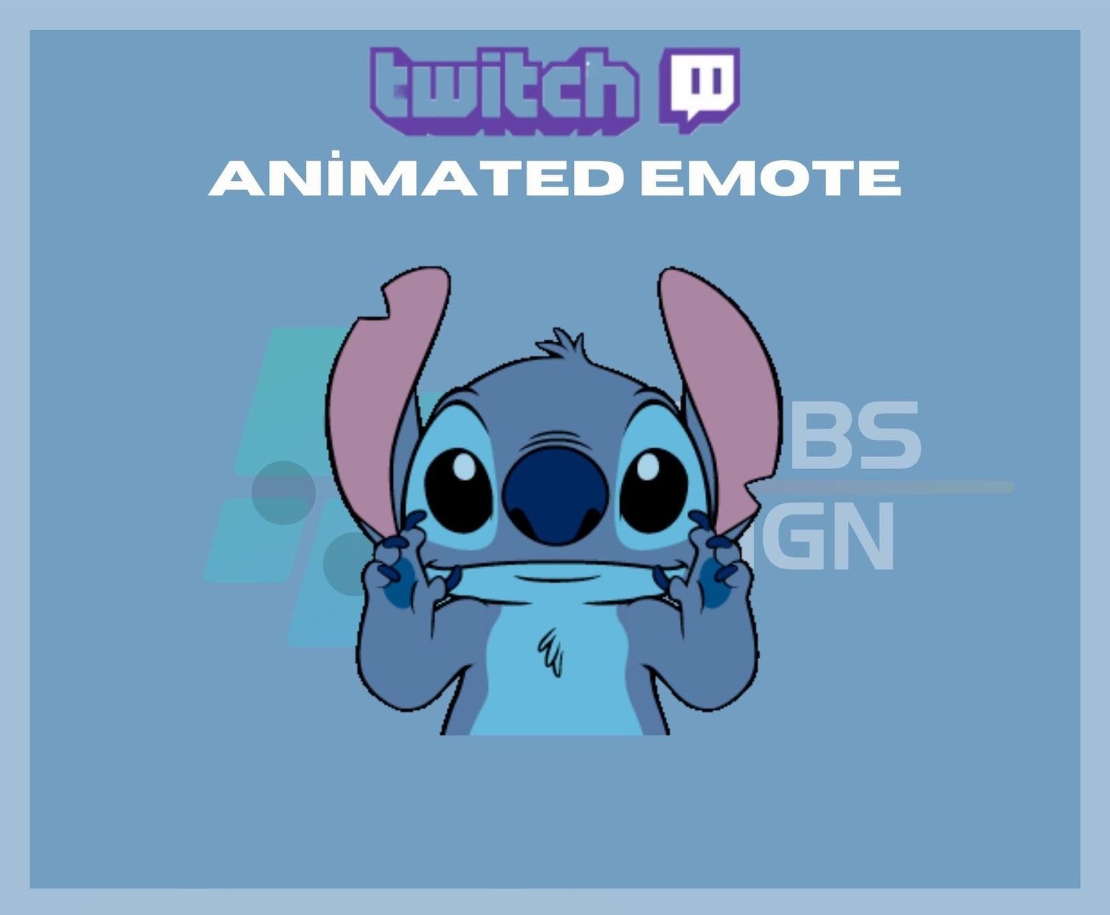 Emote animado de Twitch, Emote de Stitch Grimace, Emote lindo, Emote de ...