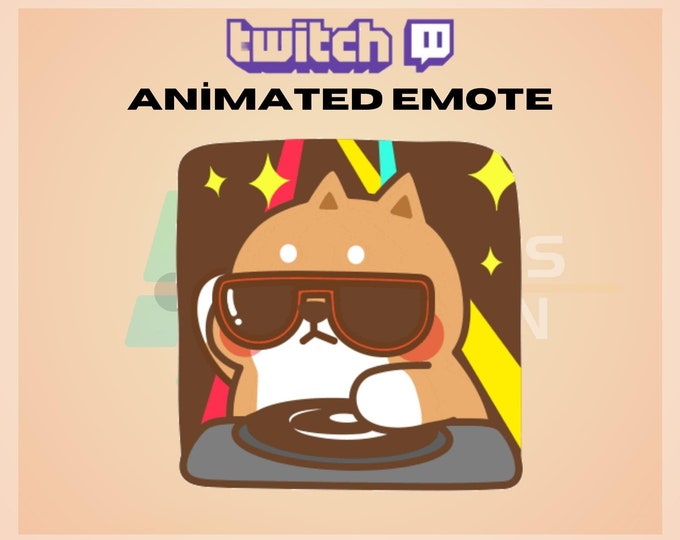 Animated Twitch, Kick Emote, Dj Cat Emote, Cute Cat Emote, Kitten Emote ...