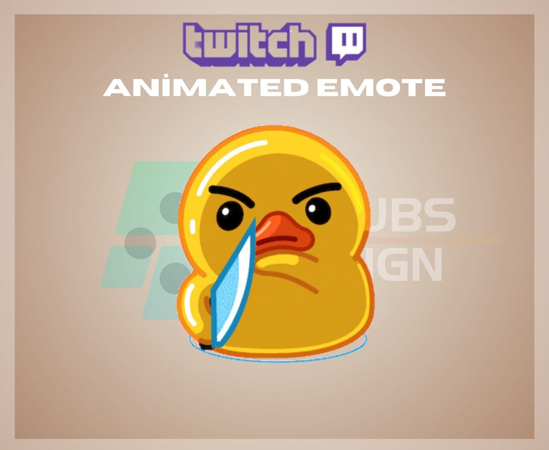 Duck Knife Animated Emote: Funny Twitch/kick Streamer (instant Download ...