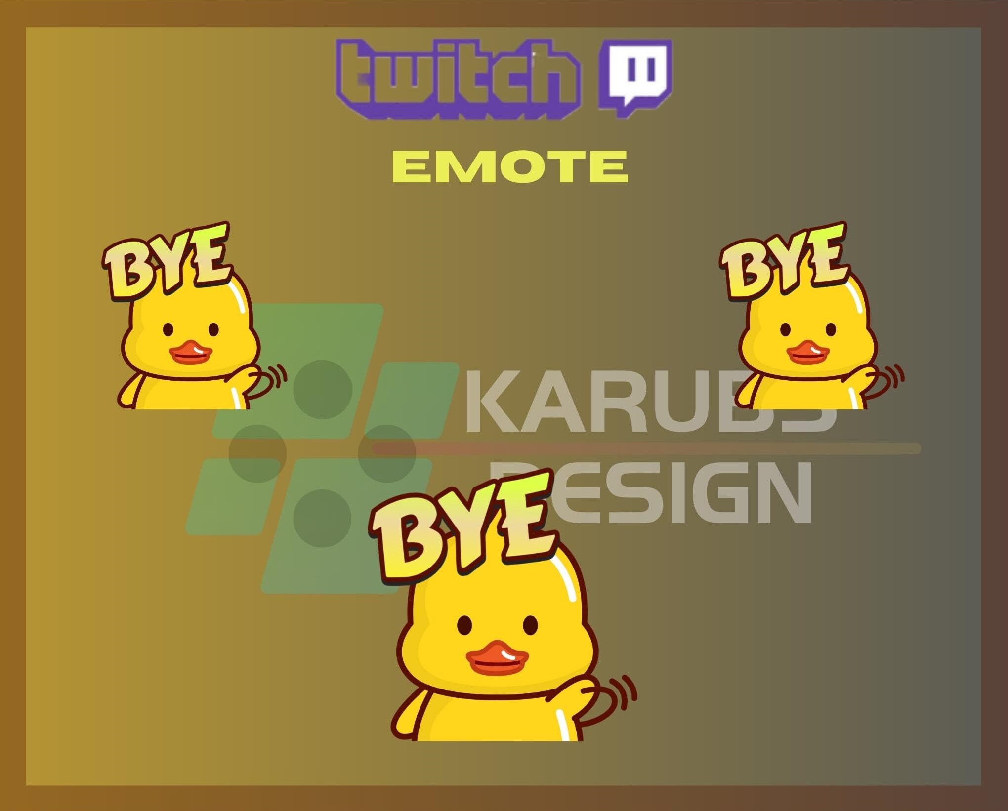 1 Twitch Emotes, Bye Duck Emote, Duck Emote, Bye Bye Emote, Cute Emote ...