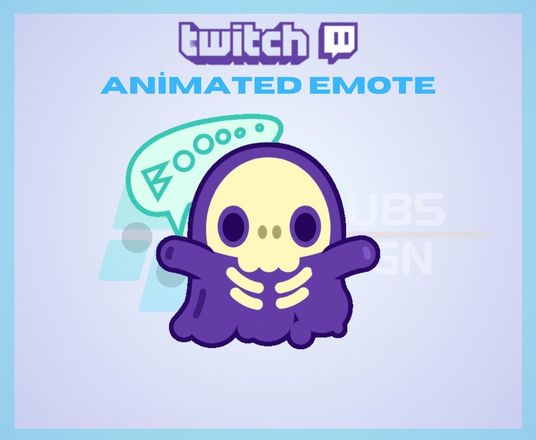 Animated Twitch, Kick Emote, Boo Emote, Scared Emote, Cute Ghost Emote ...