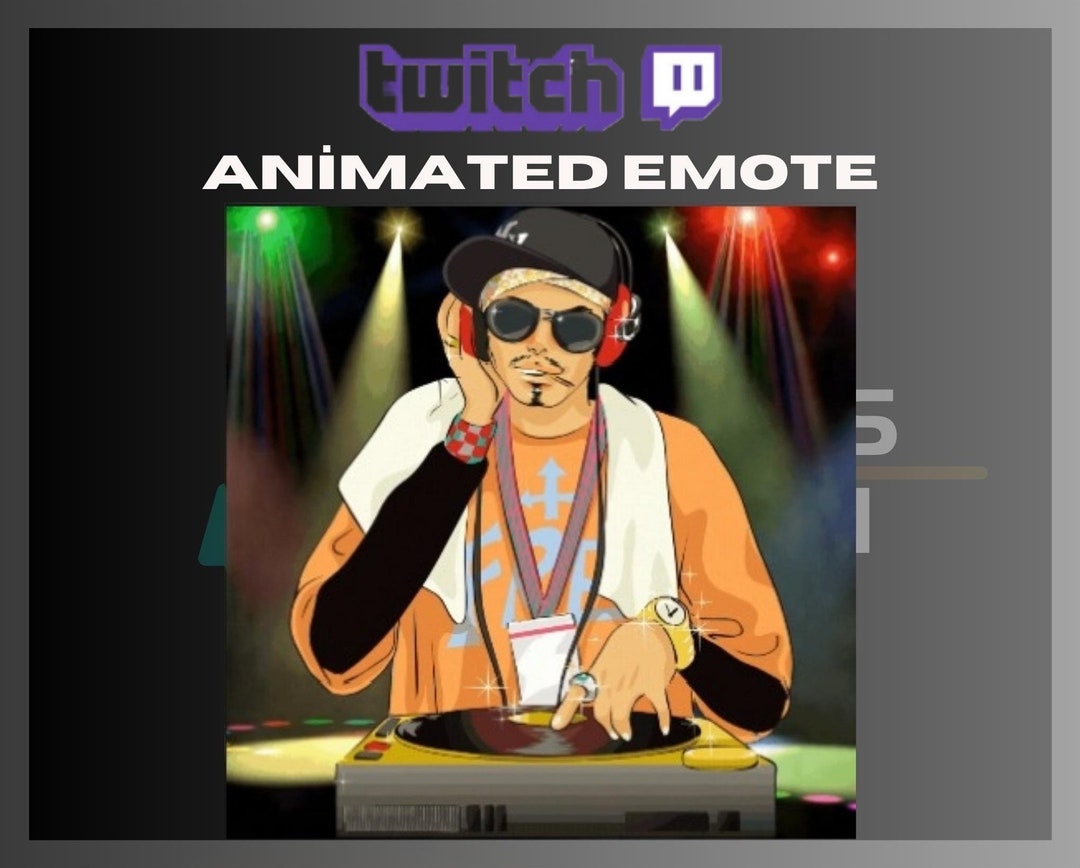 Animated Twitch Emote, Dj Emote, Party Emote, Entertainment Emote ...