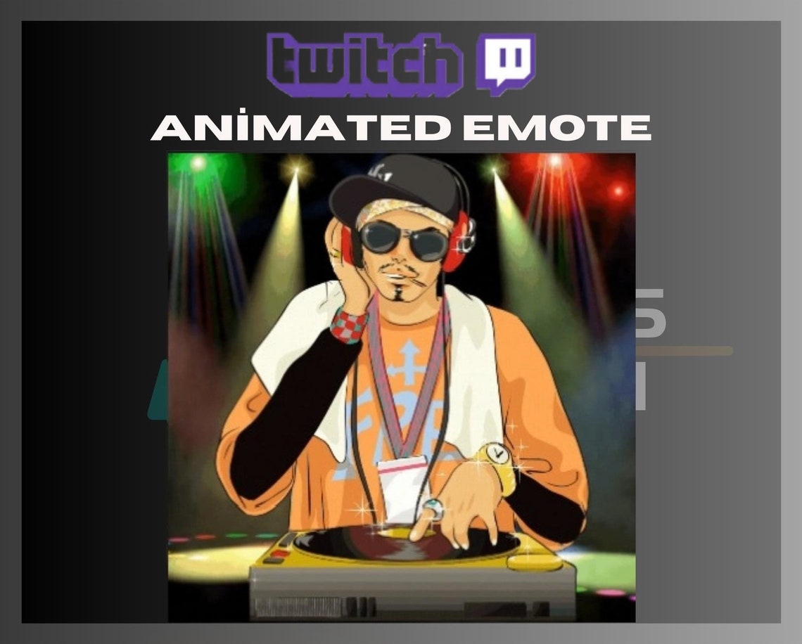 Animated Twitch Emote, Dj Emote, Party Emote, Entertainment Emote ...