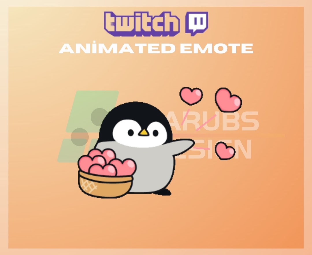 Animated Twitch, Kick Emote, Penguin Emote, Love Emote, Animal, Heart ...