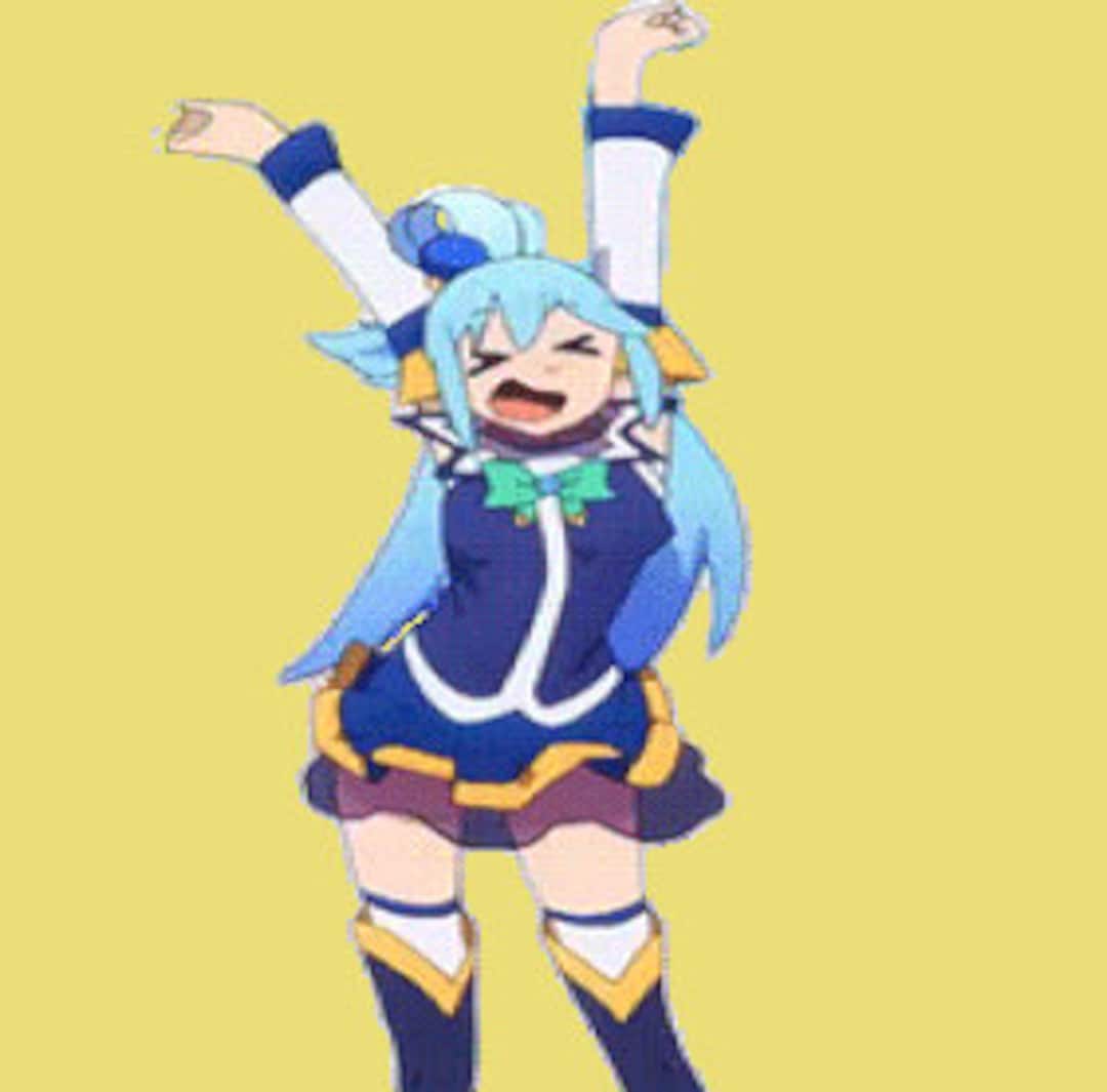 ANIMATED KONOSUBA AQUA Anime Girl Dancing Emote Twitch or Discord ...