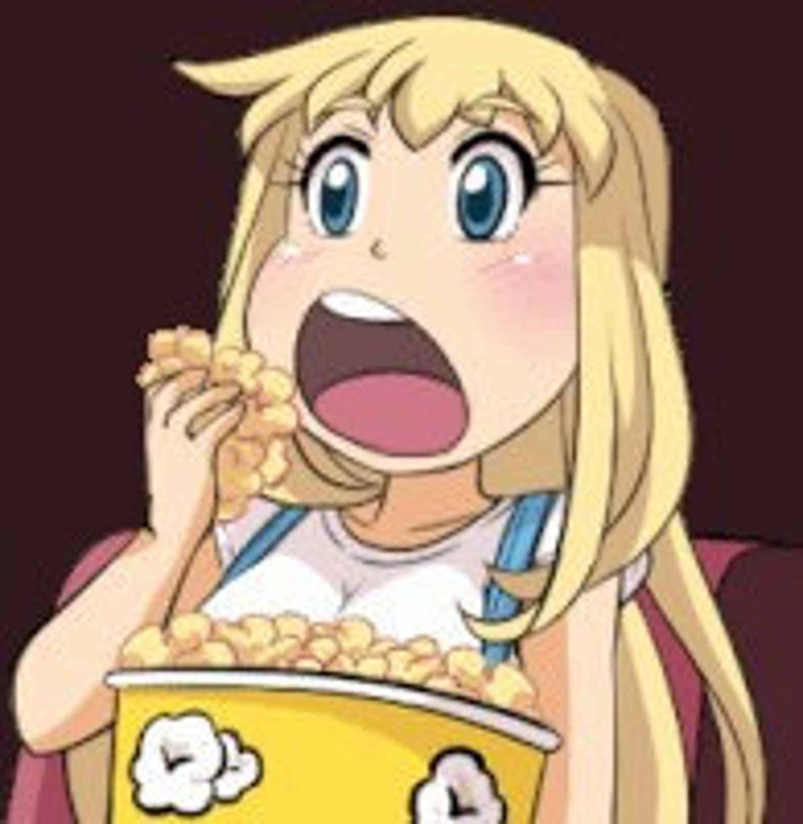 ANIMATED Anime Girl Popcorn Emote Twitch or Discord, Kawaii Emotes ...