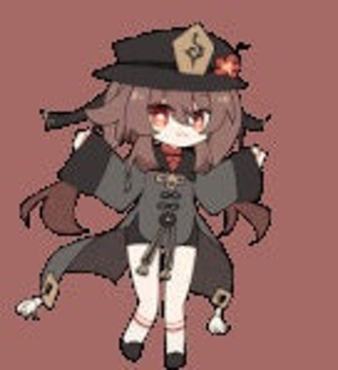 Genshin Impact Hutao Dancing Animated Emote Anime Twitch - Etsy