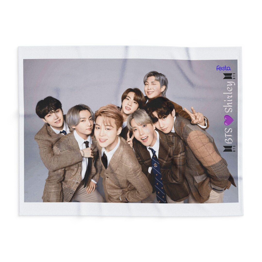 Custom BTS Group Blanket, Premium Blanket, Kpop, Bts Merch, Bts Army ...