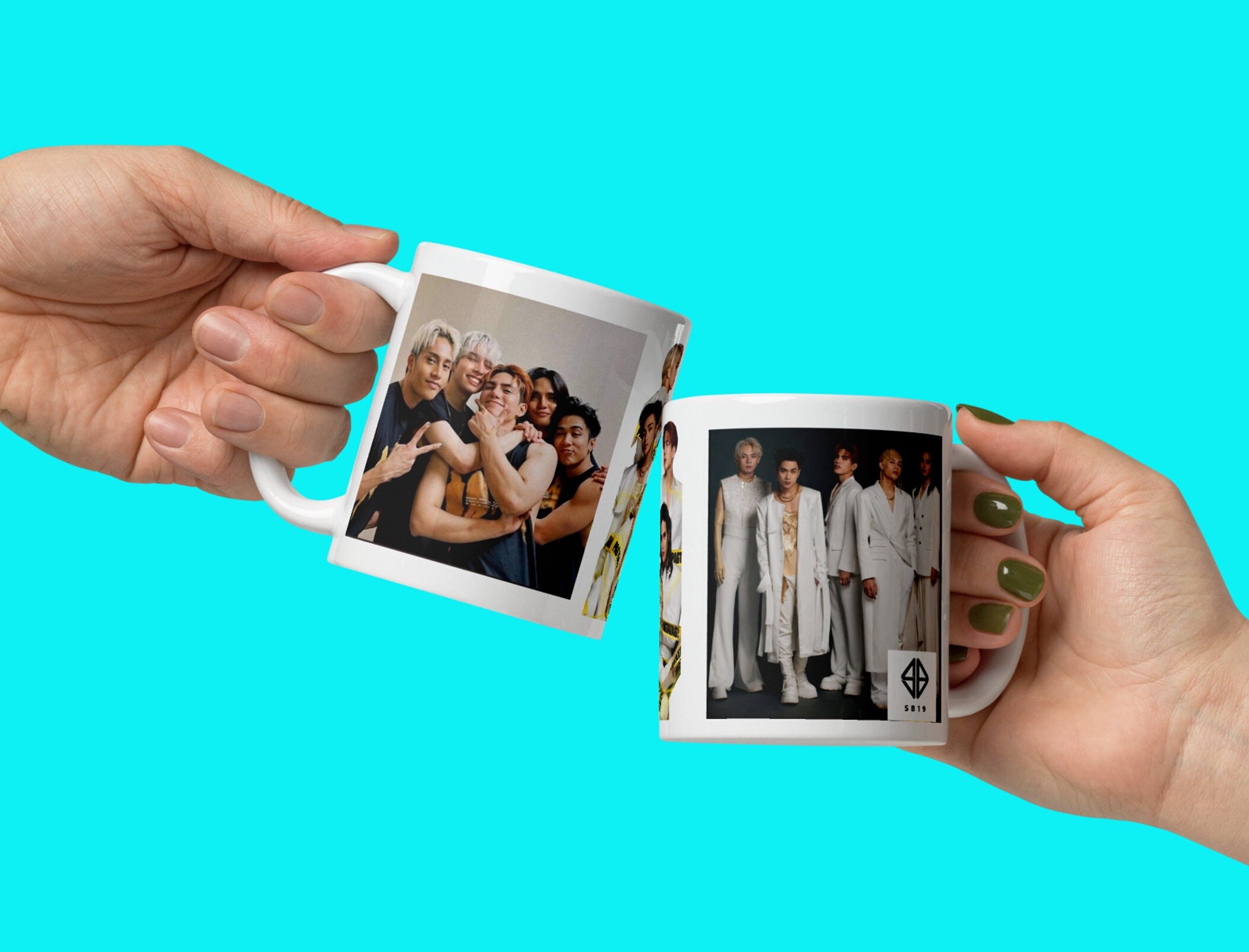 SB19 Mug, 3 Group Images of SB19 All Printed on 1 Mug, A'TIN GIFT, SB19 ...